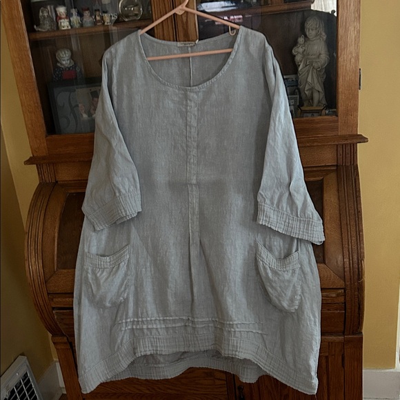 Lungo L’Arno | Tops | Gray Oversized Tunic With Pockets | Poshmark